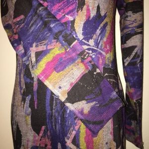 Nally & Millie | Dresses | Nally Millie Cold Color Paint Splatter Dress ...